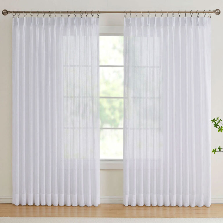 White Pinch Pleated Curtains - Chennai Blinds